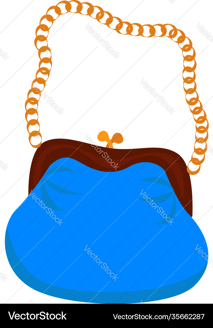 Vintage blue bag on white background Royalty Free Vector