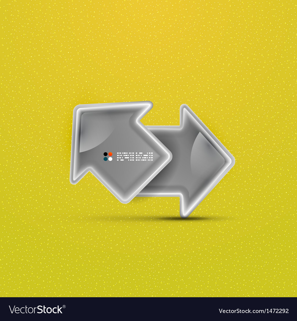 3d glossy arrow technology concept Royalty Free Vector Image