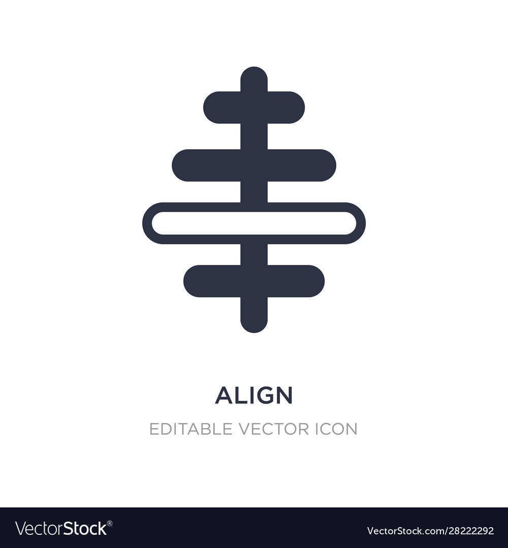 Align icon on white background simple element Vector Image