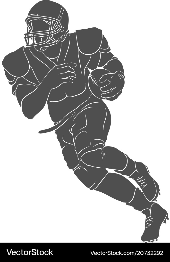 American football player Royalty Free Vector Image