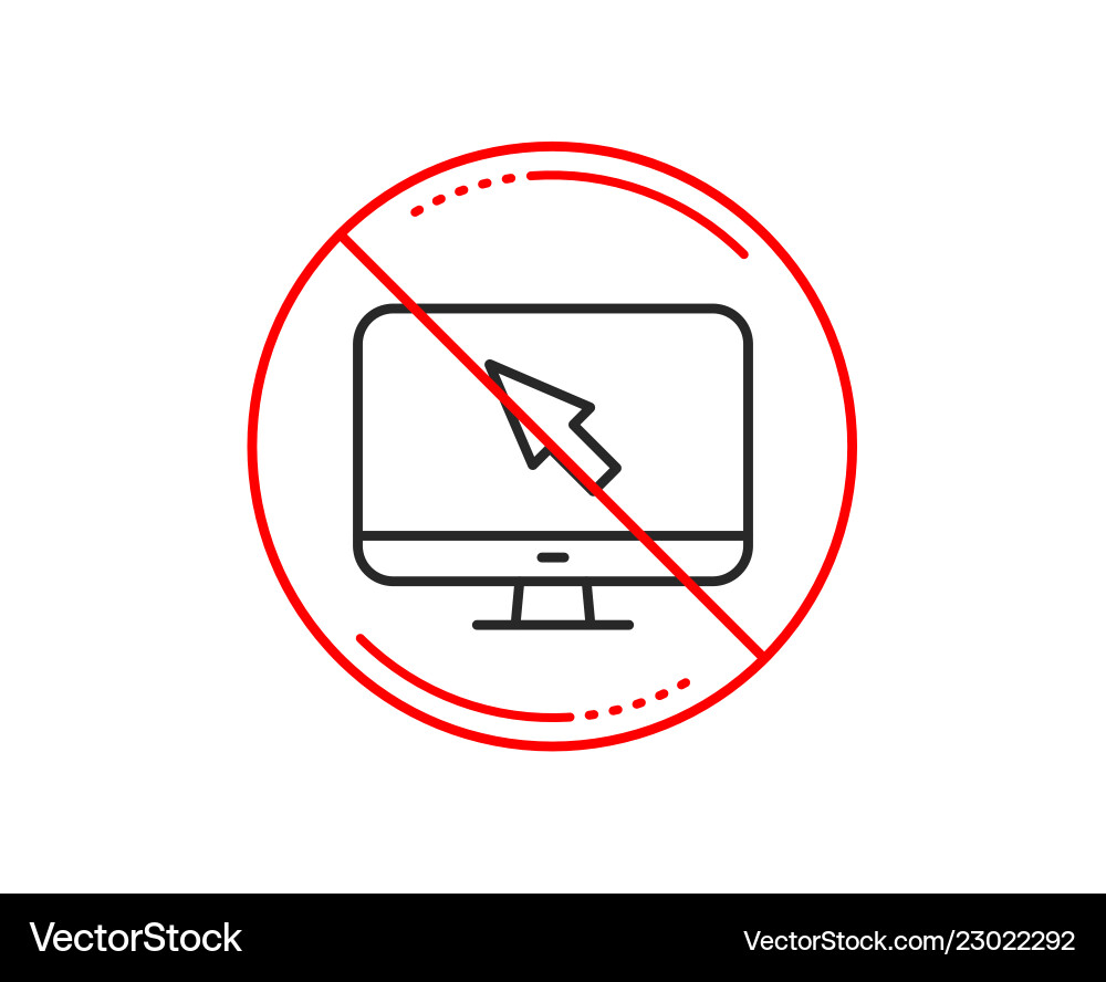Computer or monitor icon mouse cursor sign Vector Image