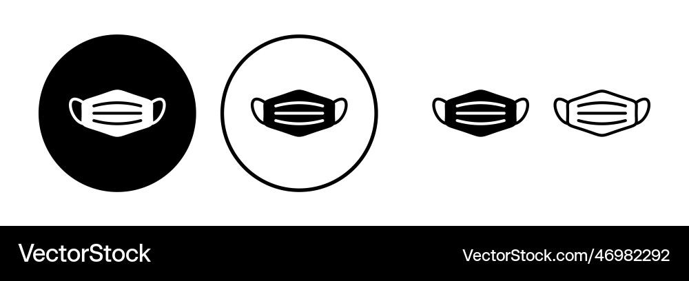 Face mask icon medical mask icon Royalty Free Vector Image