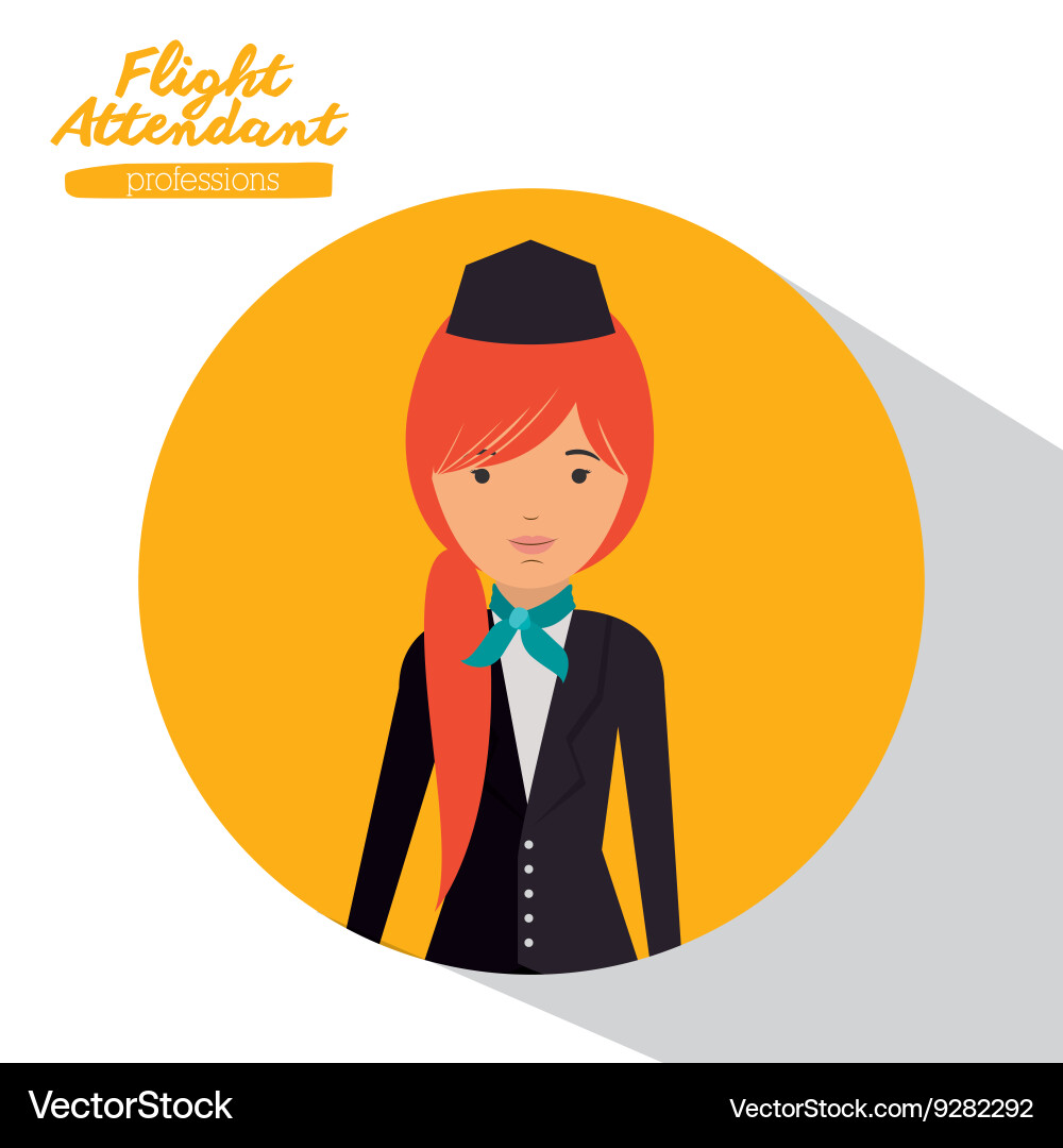 Flight attendant design Royalty Free Vector Image