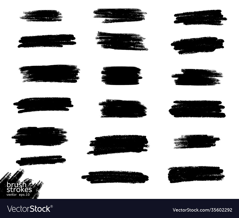 Grunge black paint ink brush stroke brush dirty Vector Image