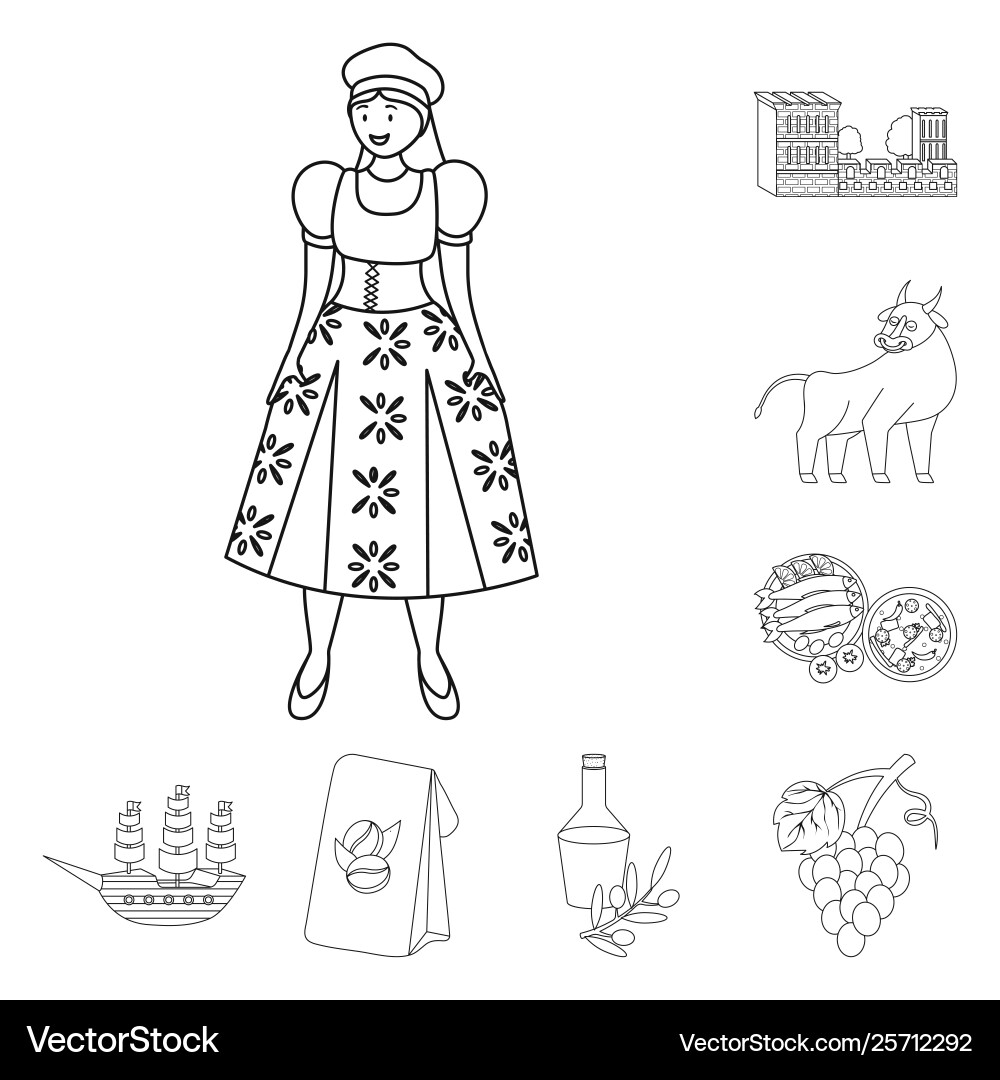 Isolated object tourism and landmark icon Vector Image