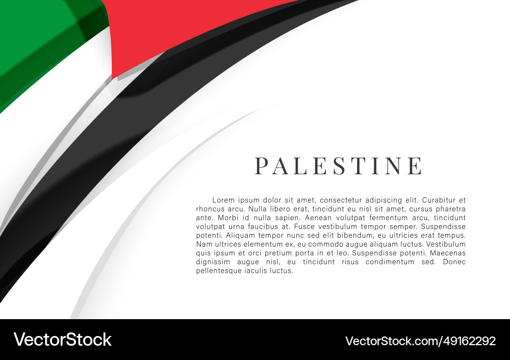 Palestine country flag and text Royalty Free Vector Image
