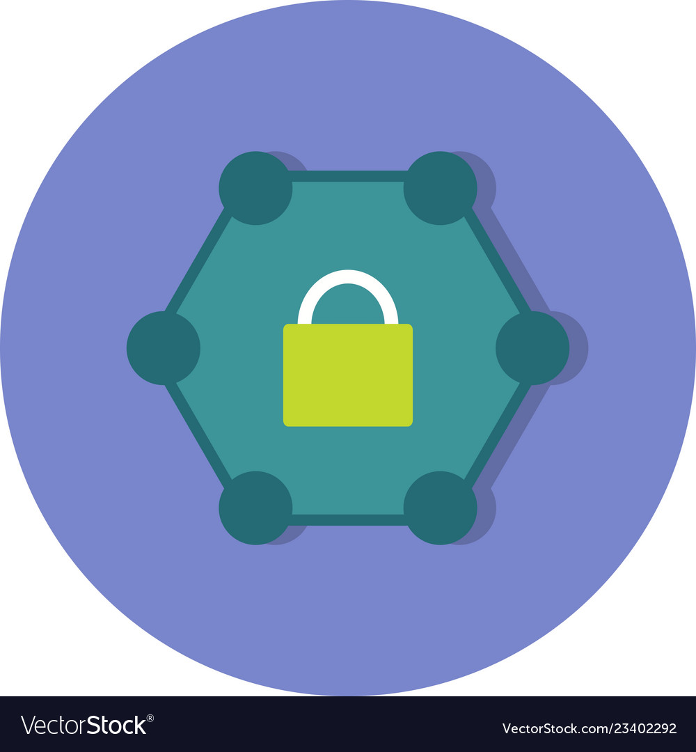 Protected network icon Royalty Free Vector Image