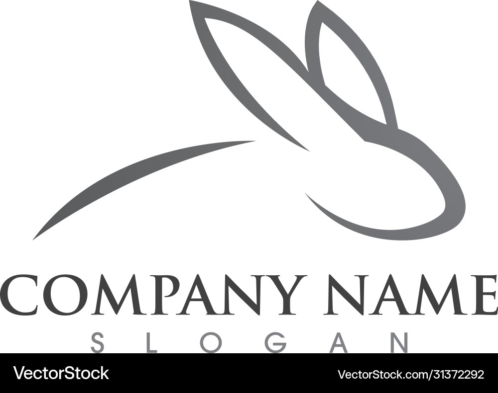 Rabbit logo template Royalty Free Vector Image