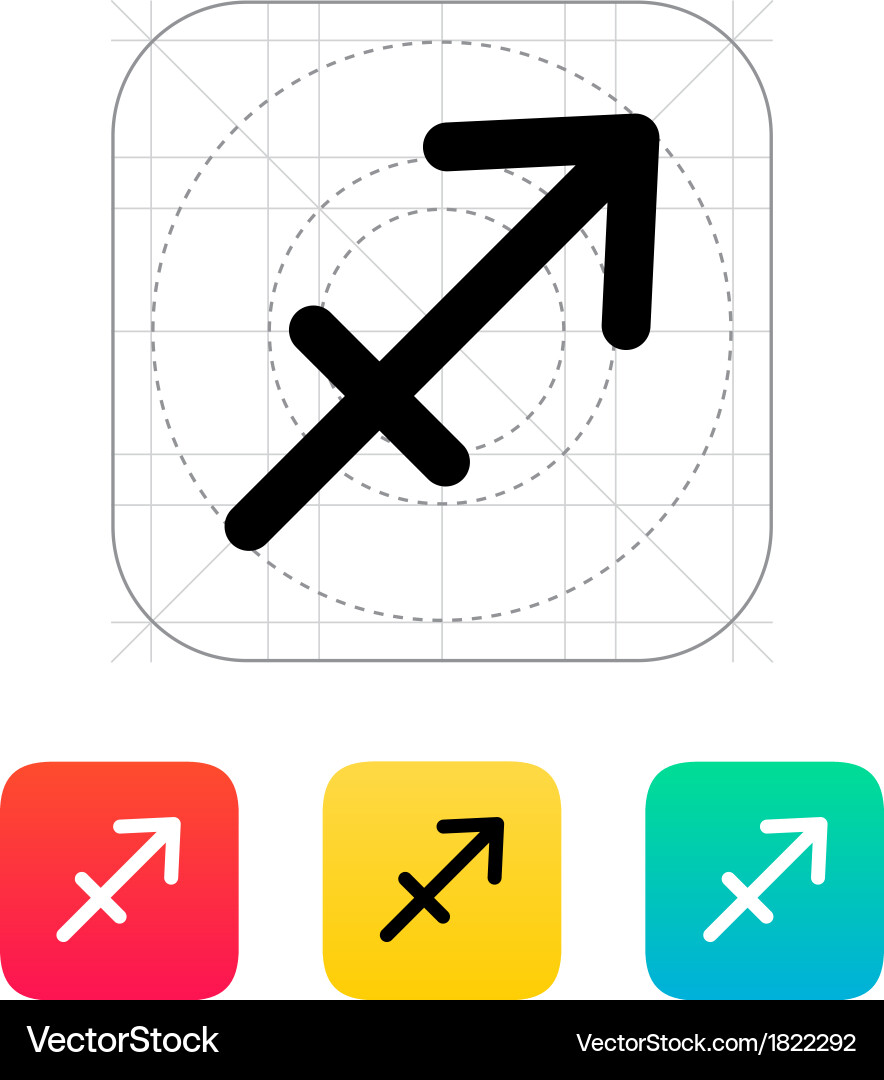 Sagittarius zodiac icon Royalty Free Vector Image