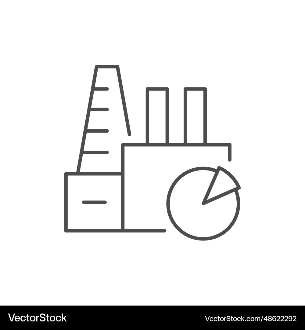 Stake in company line icon Royalty Free Vector Image