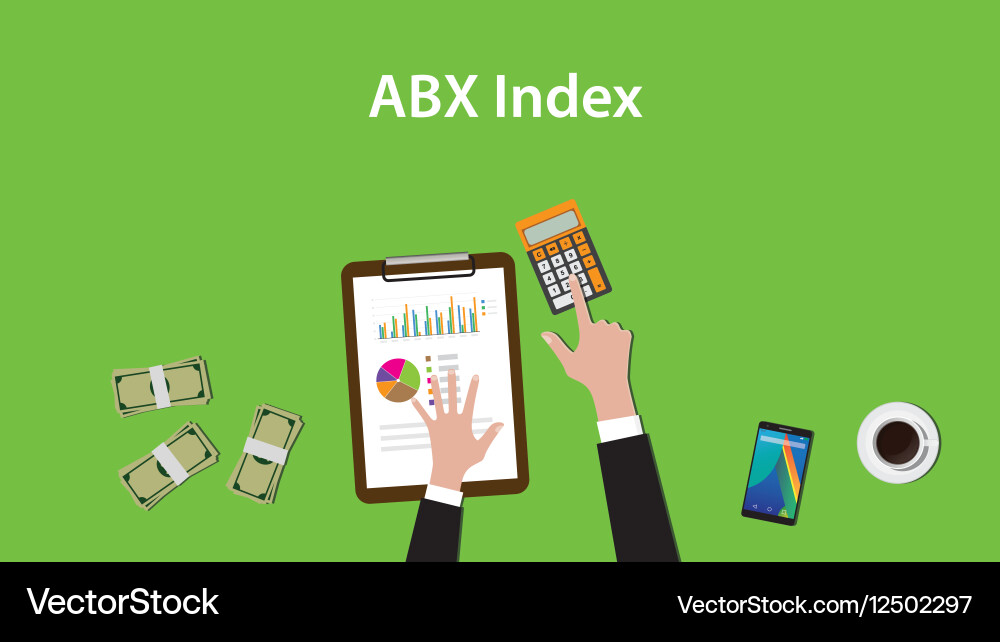 Abx index with business man working Royalty Free Vector