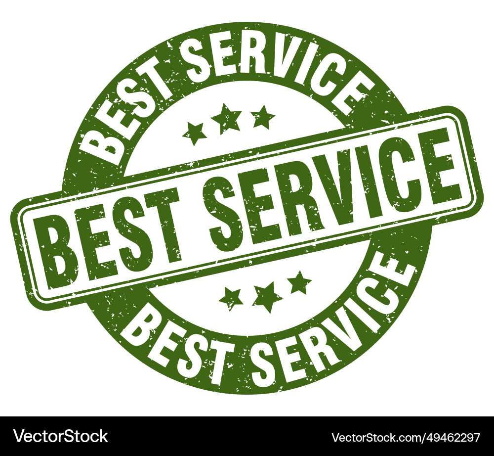 Best service stamp best service label round Vector Image