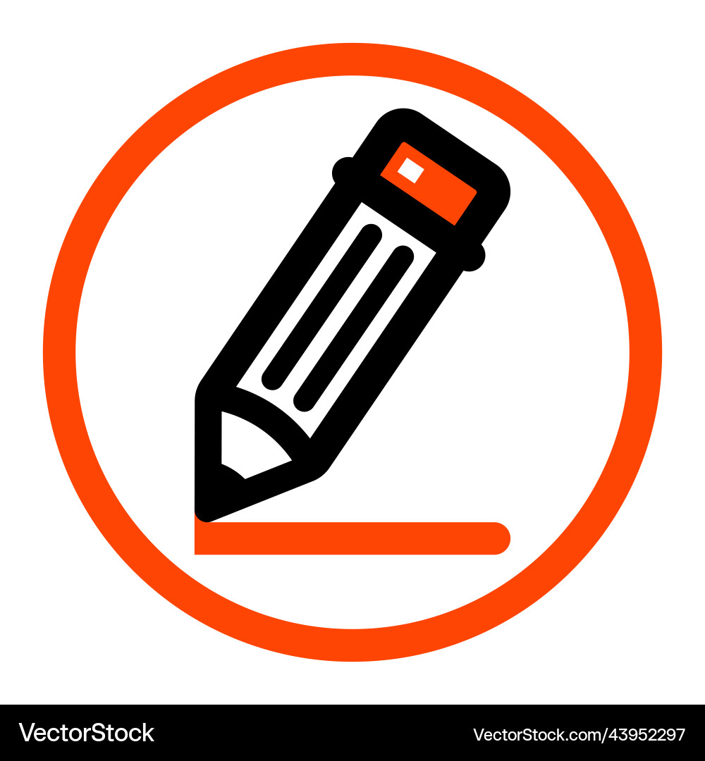 Black pencil and graphite line icon Royalty Free Vector