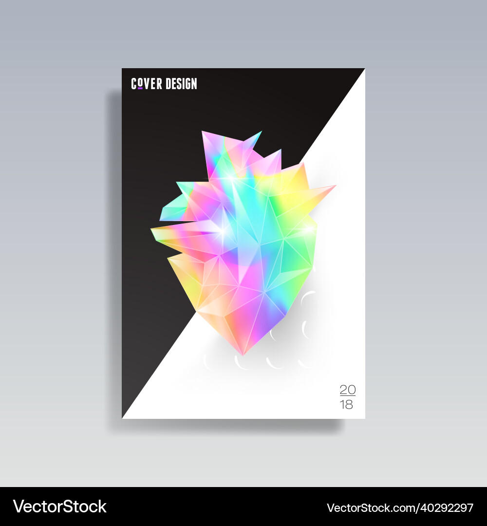 Cool trendy crystals diamond shapes Royalty Free Vector