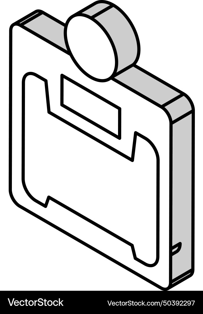 Excess weight bariatric isometric icon Royalty Free Vector