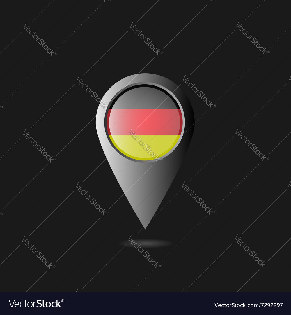 Germany flag pointer Royalty Free Vector Image