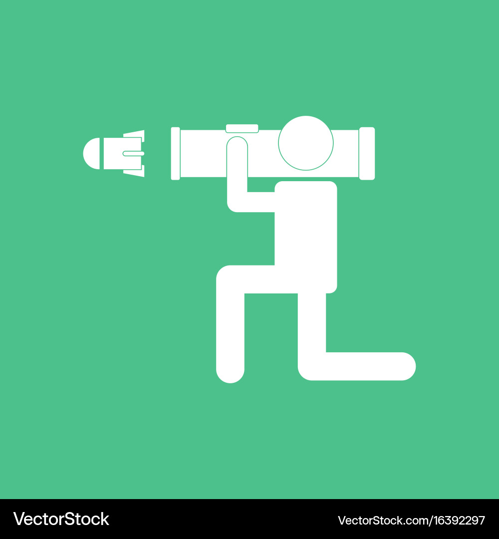 Icon anti tank rocket launcher Royalty Free Vector Image
