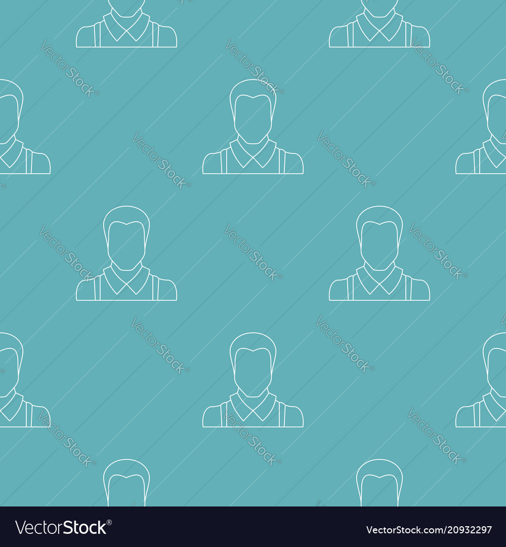 Man avatar pattern seamless Royalty Free Vector Image