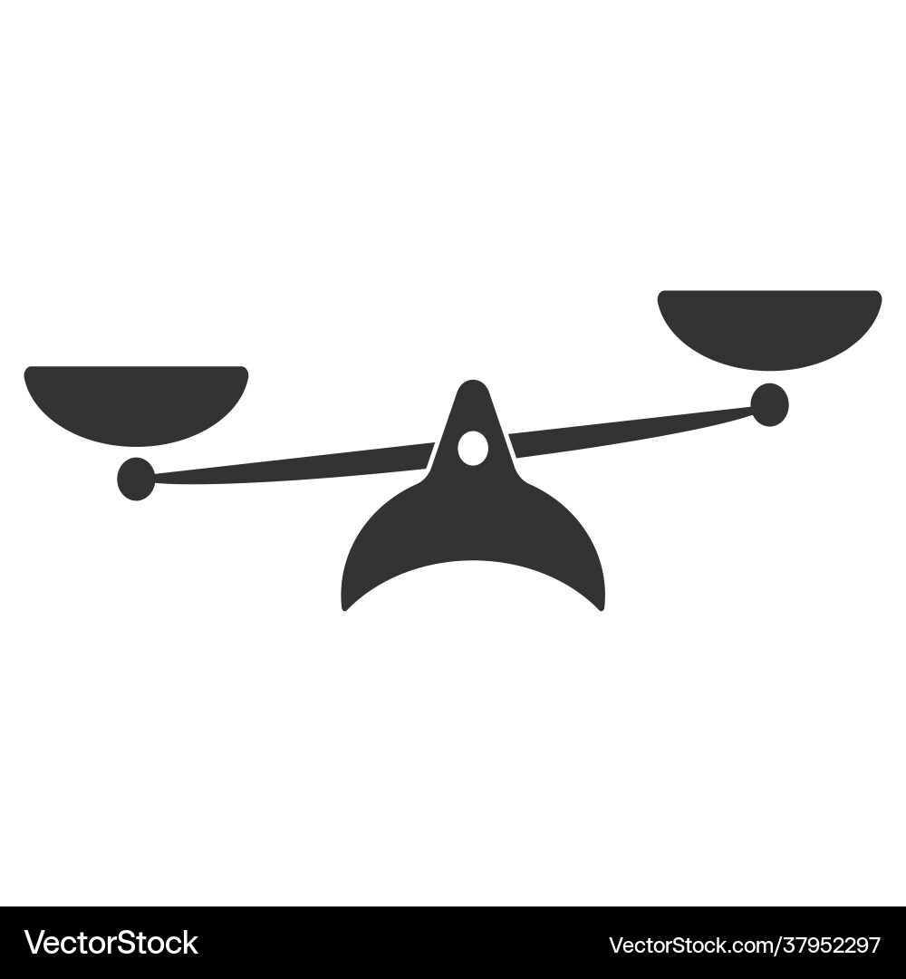 Scales black icon simple isolated on white Vector Image