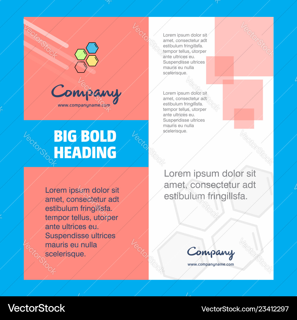 Shells company brochure title page design Vector Image