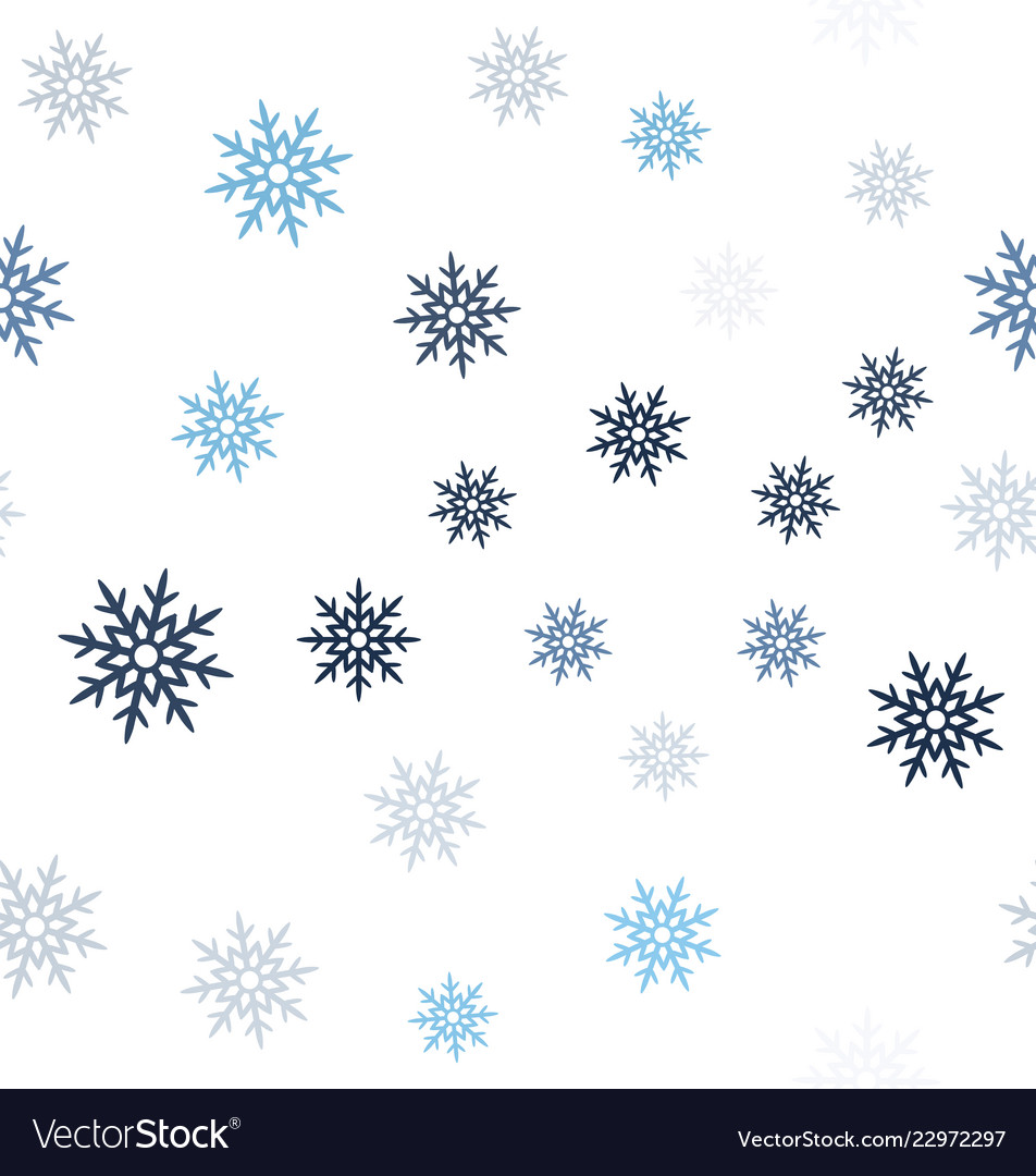Snowflake pattern seamless Royalty Free Vector Image