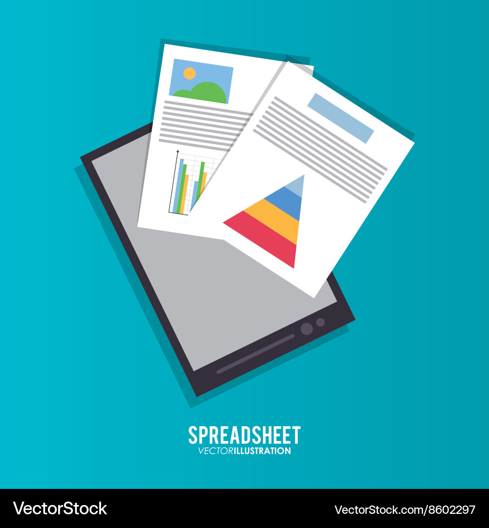 Spreadsheet design business and infographic Vector Image