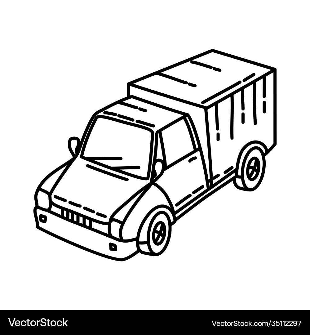 Transportation icon doodle hand drawn or outline Vector Image