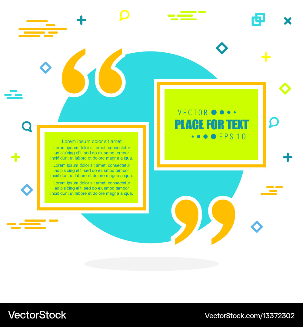 Abstract concept empty speech square quote Vector Image