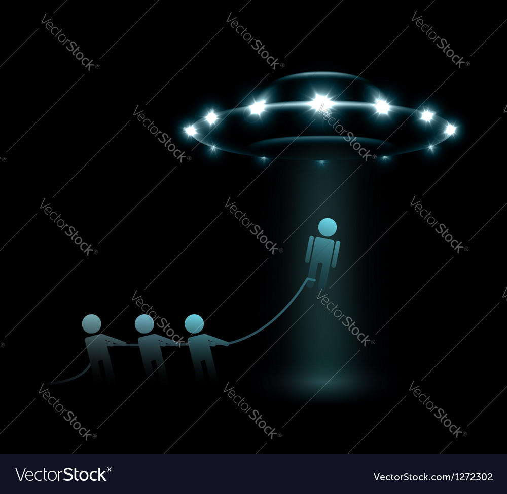 Alien abduction Royalty Free Vector Image - VectorStock