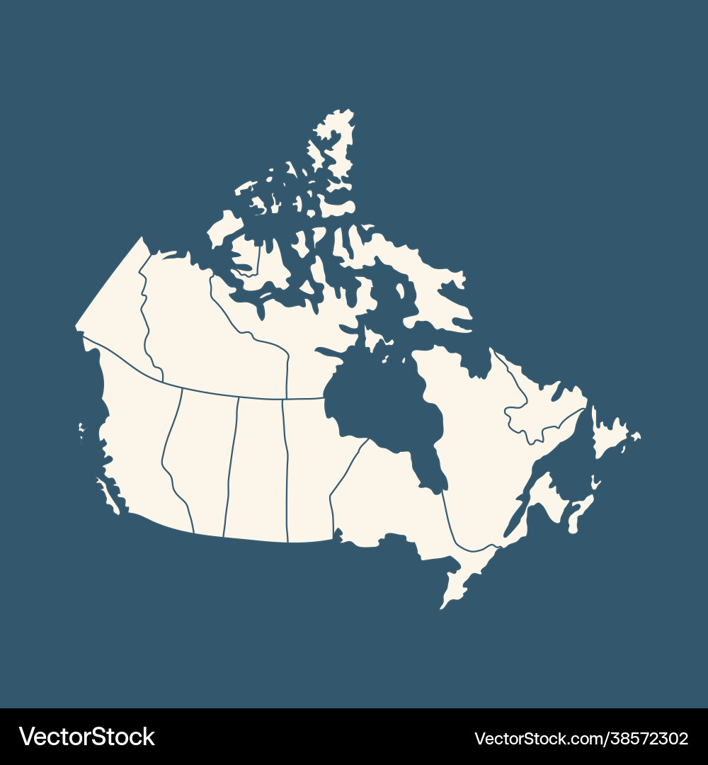 Canada country political map detailed Royalty Free Vector