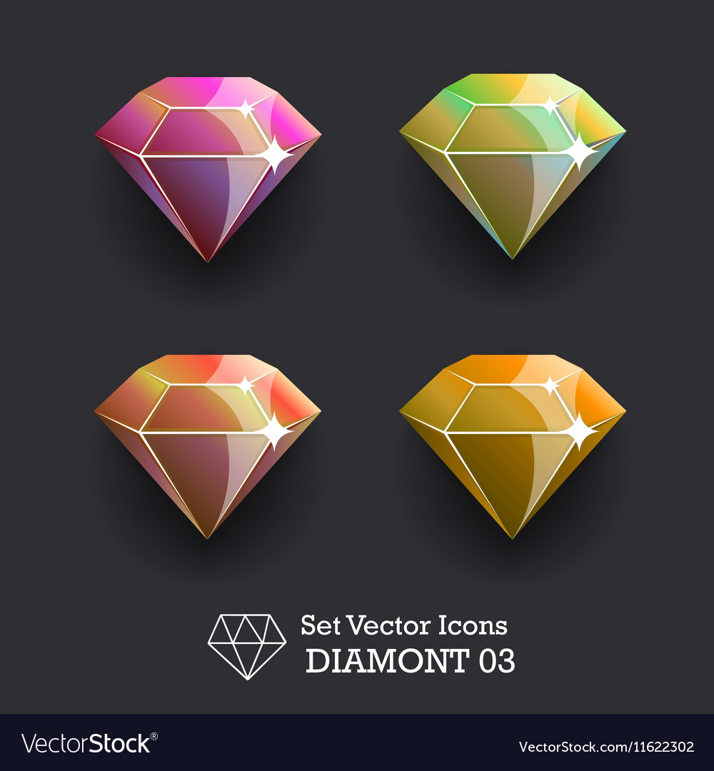 Diamondset Royalty Free Vector Image - VectorStock