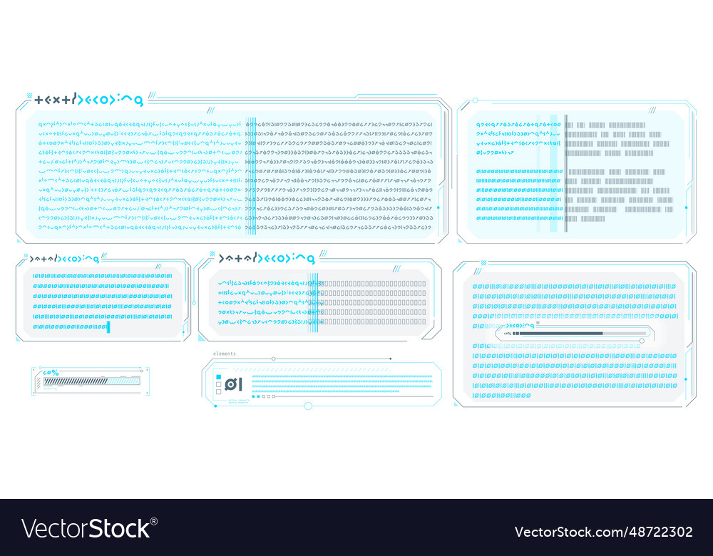 Infographic text elements for sci-fi Royalty Free Vector