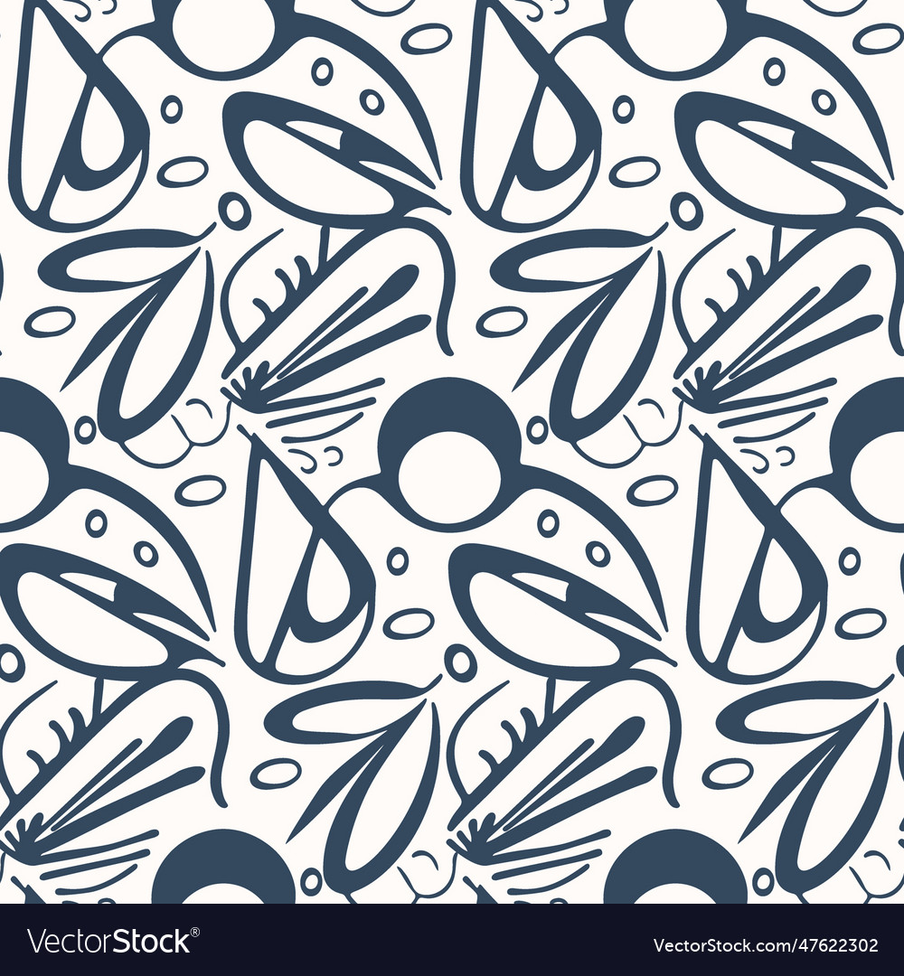 Monochrome seamless pattern Royalty Free Vector Image