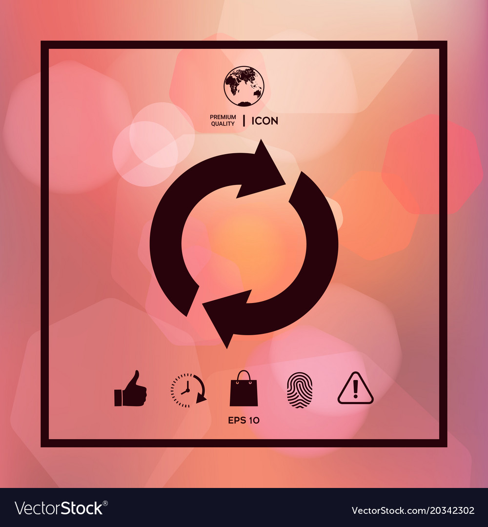 Reset Button Reload Arrows Royalty Free Vector Image