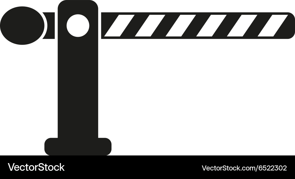 The barrier icon Roadblock and borderline stop Vector Image