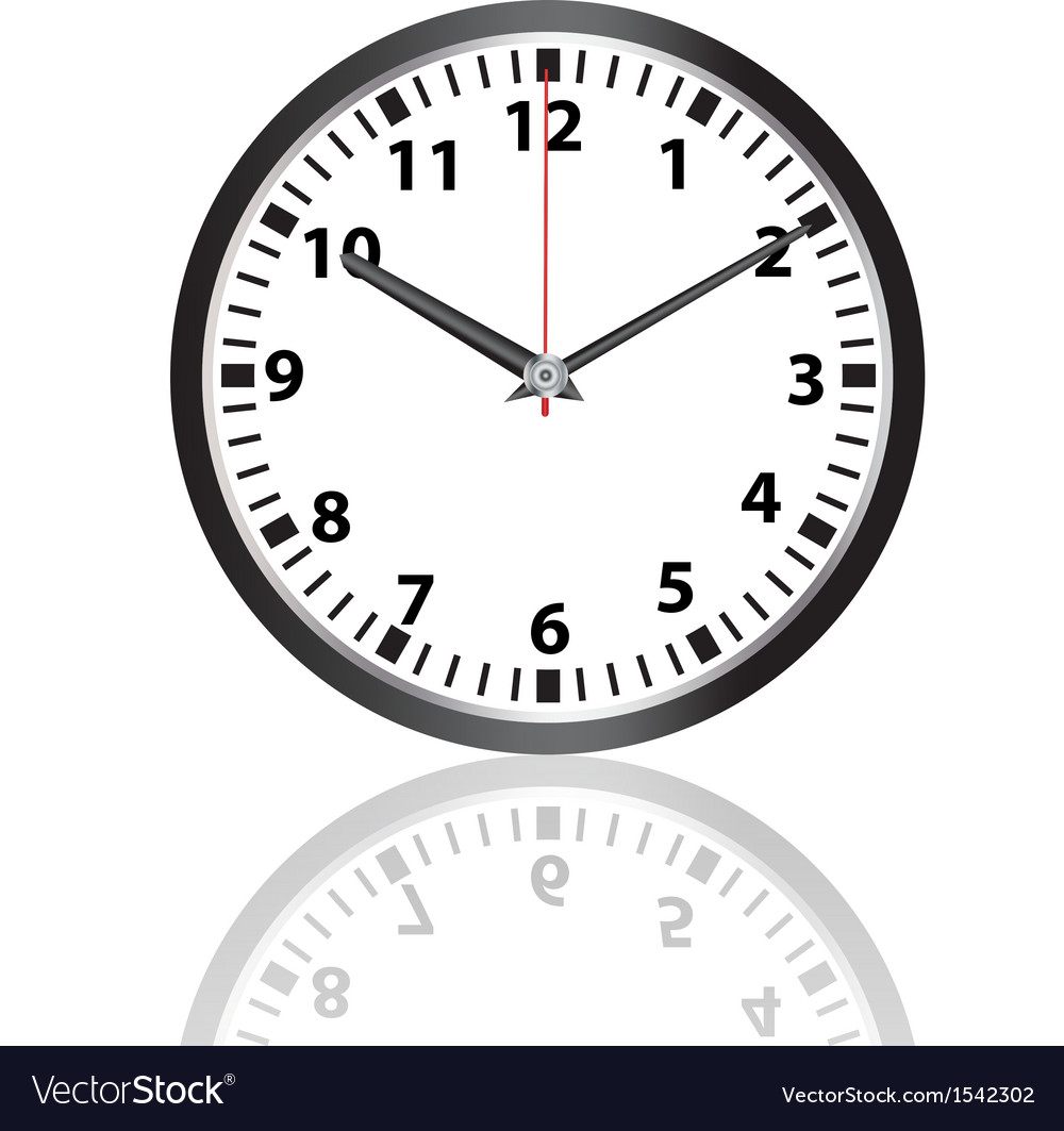 Wall clock Royalty Free Vector Image - VectorStock