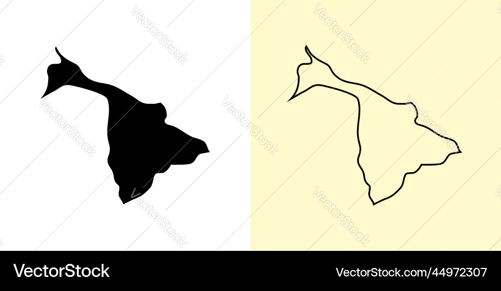 Aklan map philippines asia filled and outline map Vector Image