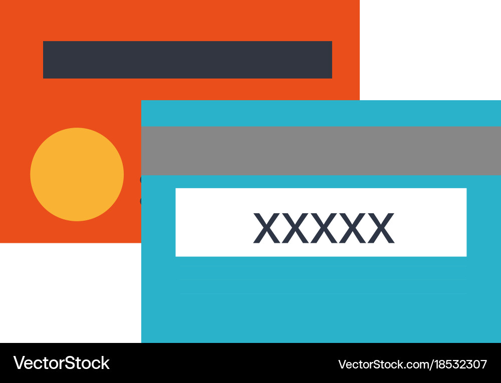 Bank credit cards Royalty Free Vector Image - VectorStock