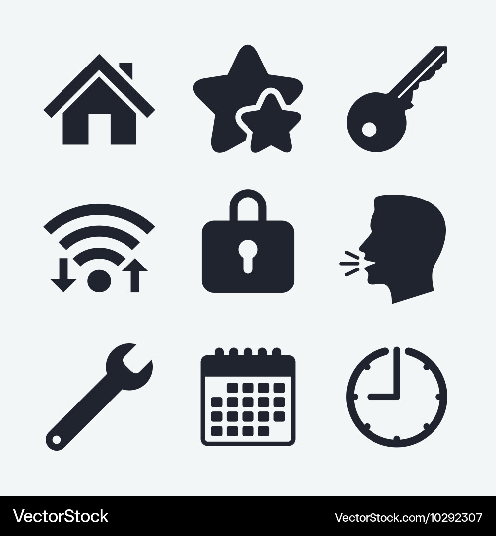 Home key icon wrench service tool symbol Vector Image