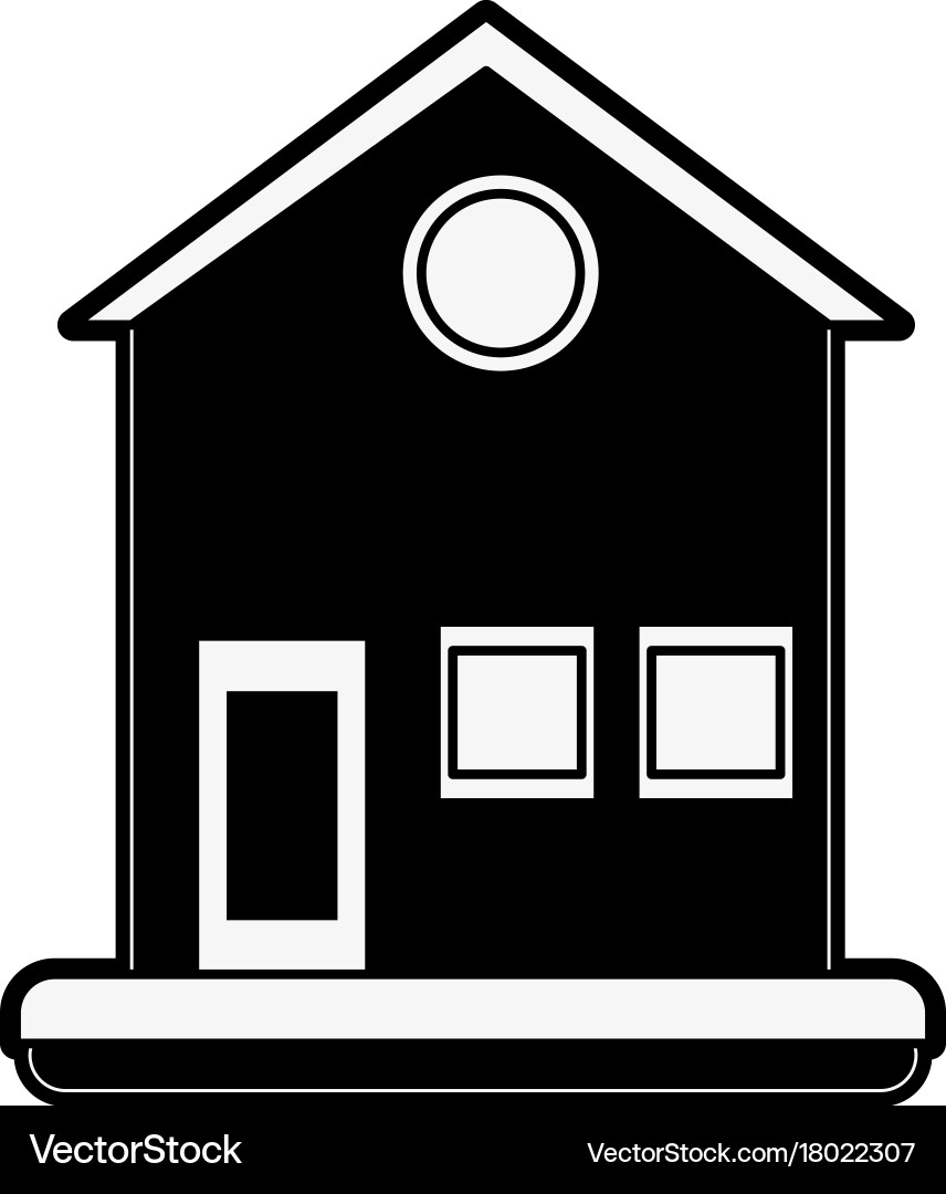 House or home two story icon image Royalty Free Vector Image