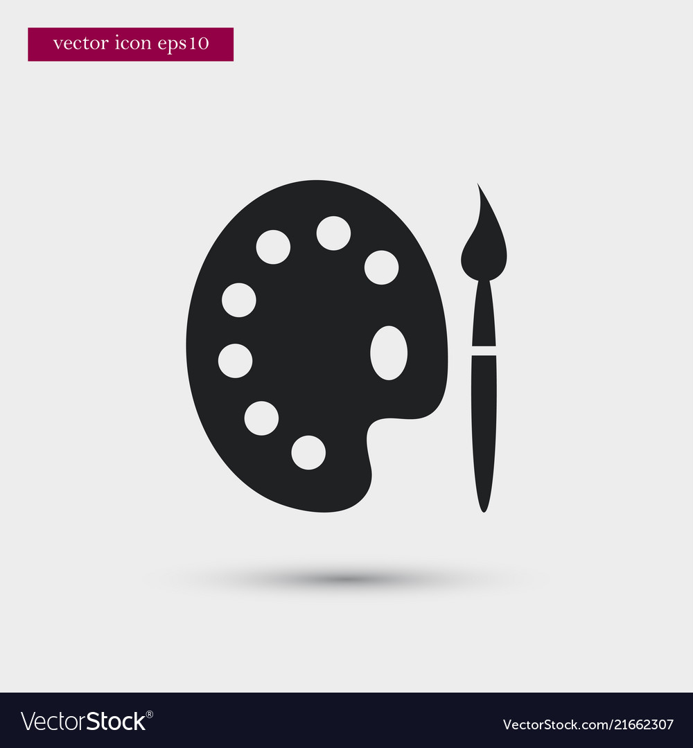 Pallet Icon Simple School Element Paint Symbol Vector Image pallet-icon-simple-school-element-paint-symbol-vector-image