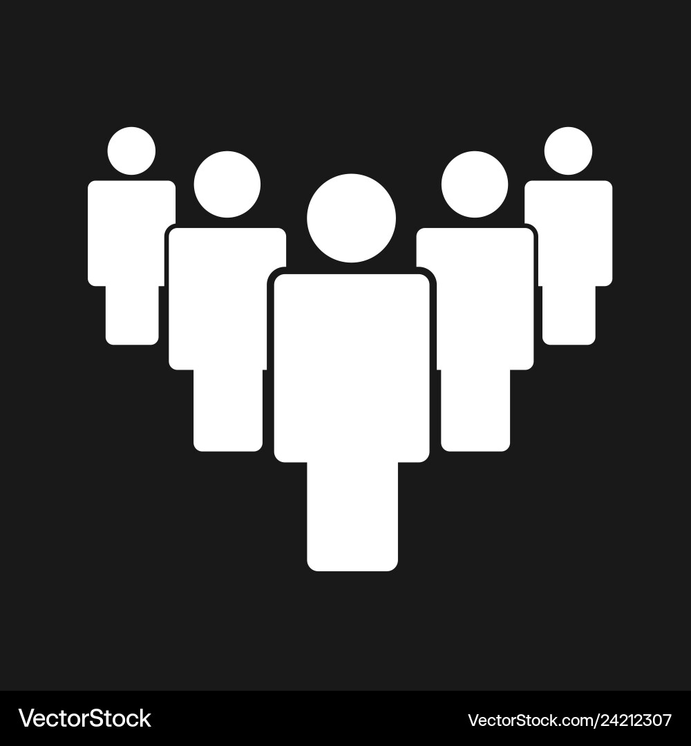 People leader of group flat icon Royalty Free Vector Image