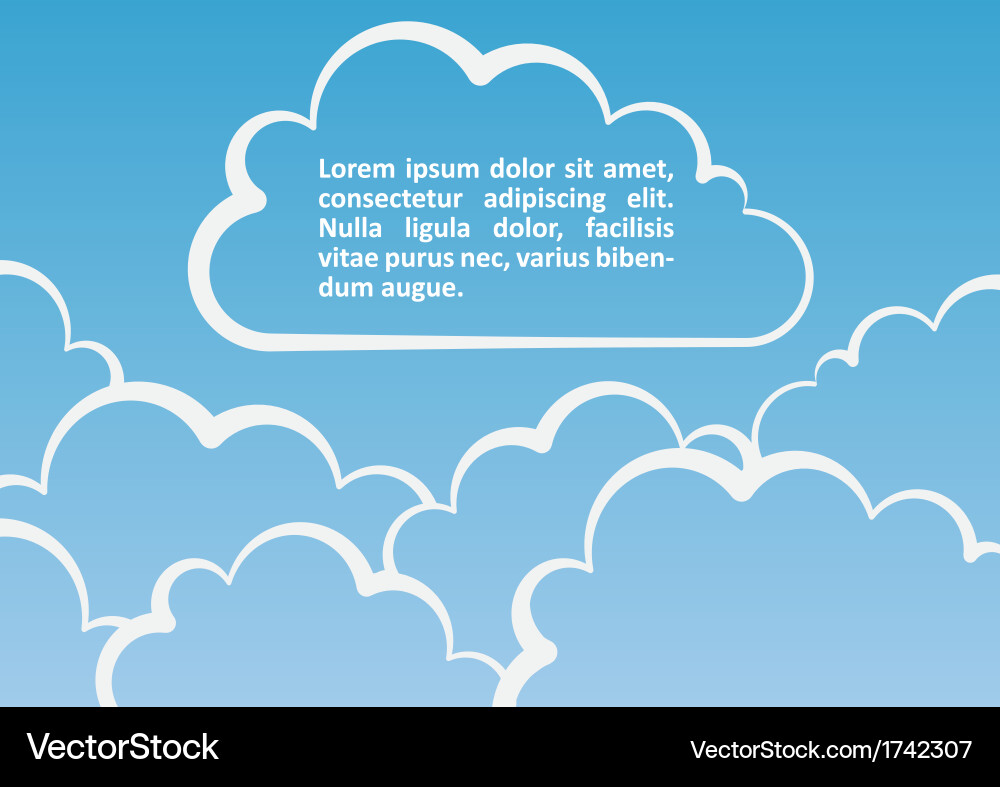White clouds background Royalty Free Vector Image