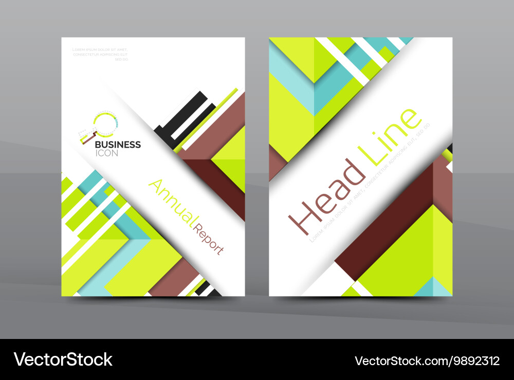 Annual report cover geometric design Royalty Free Vector