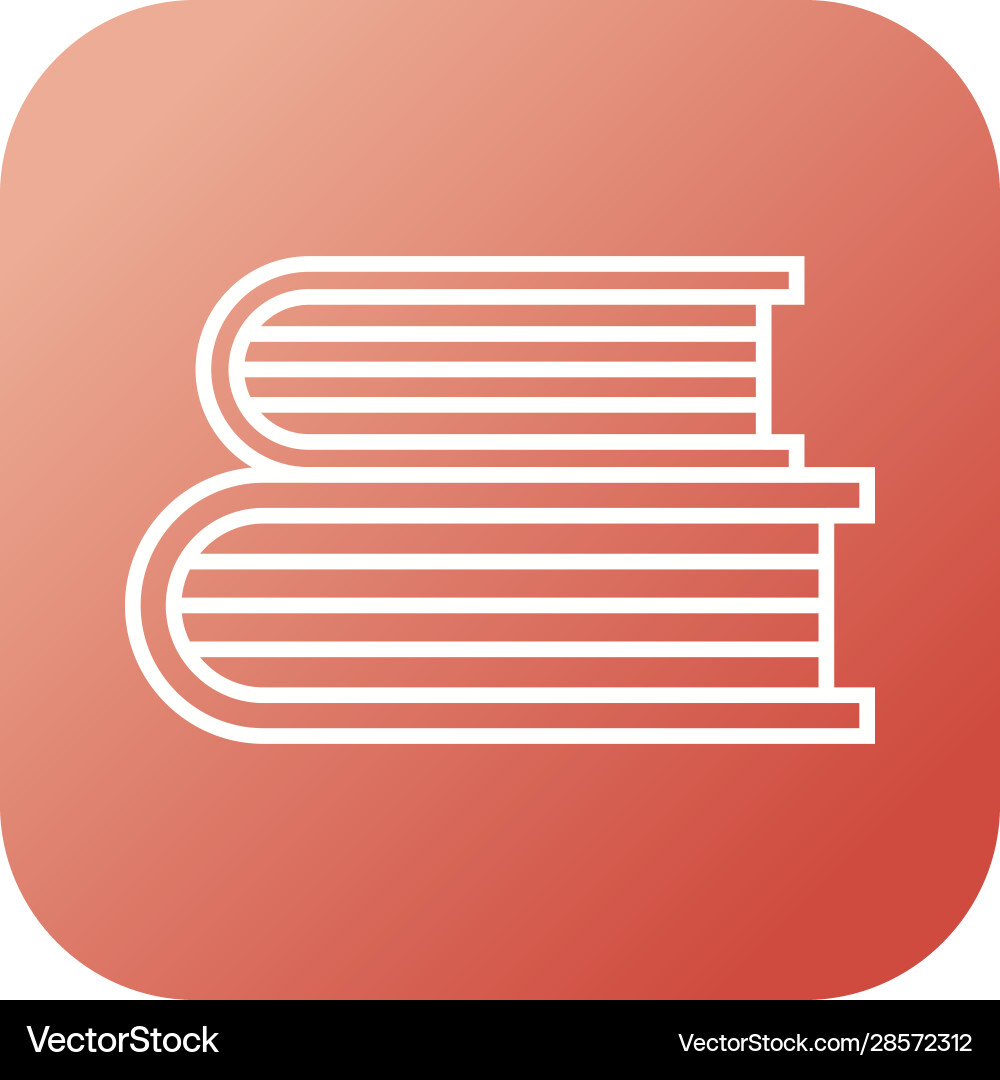 Beautiful books line icon Royalty Free Vector Image