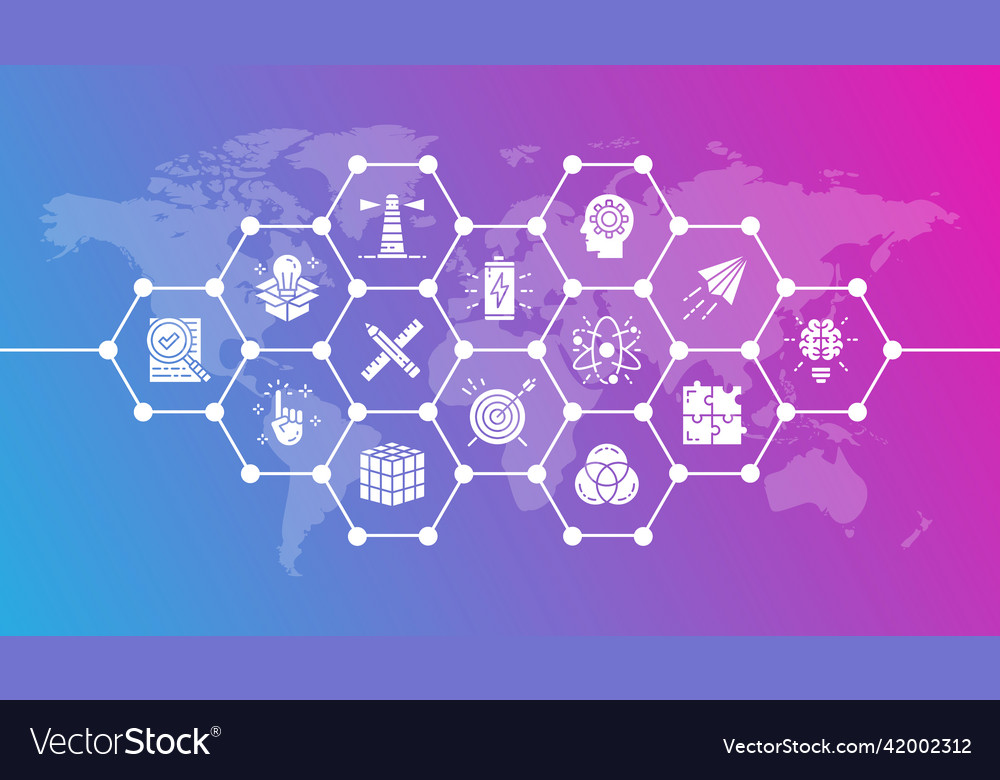 Creative flat design concept Royalty Free Vector Image