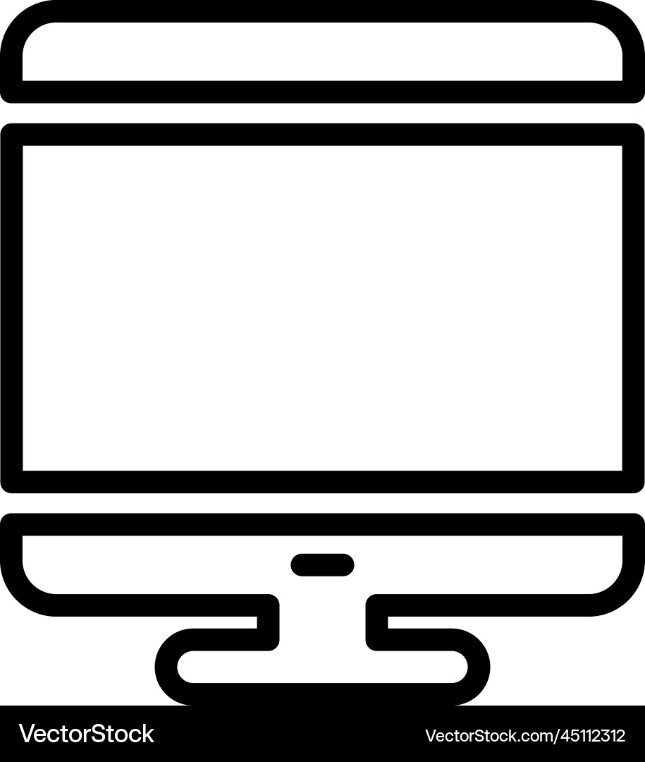 Desktop monitor icon Royalty Free Vector Image