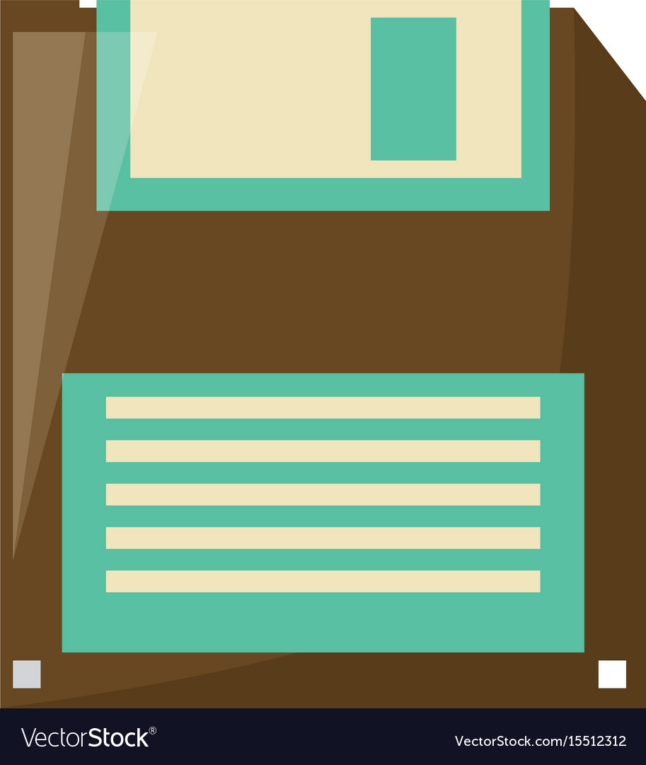 Diskette old technology Royalty Free Vector Image