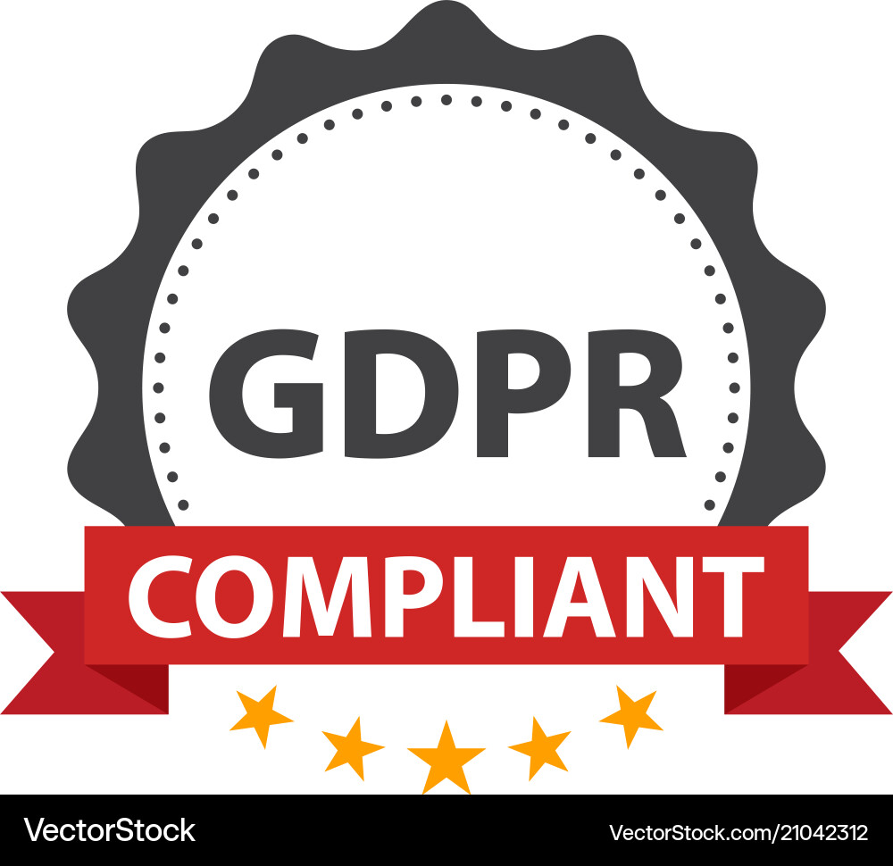 European gdpr ready badge template Royalty Free Vector Image