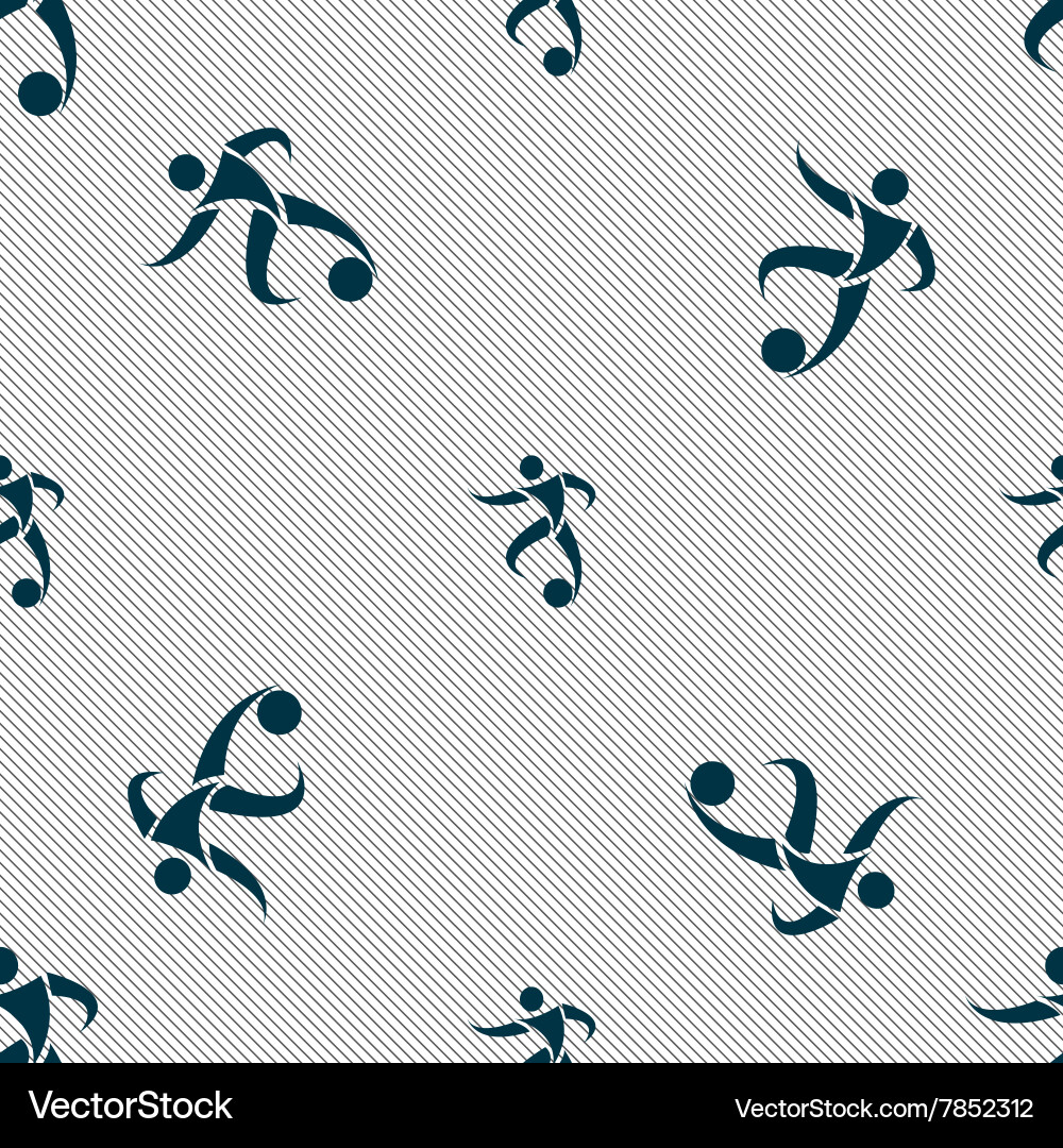 Football player icon sign seamless pattern Vector Image